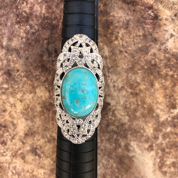 Dallas Prince | Jewelry | Dallas Prince Turquoise Topaz Split Shank ...